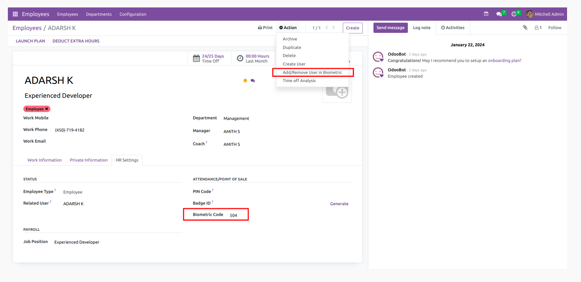 Biometric Attendance | Odoo Apps