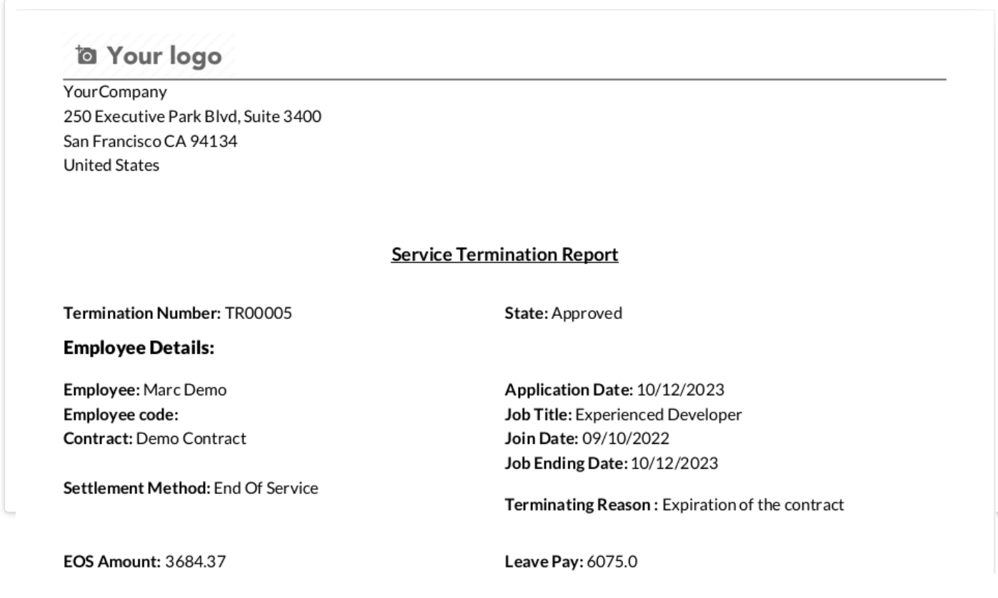 Employee Service Termination | Odoo Apps