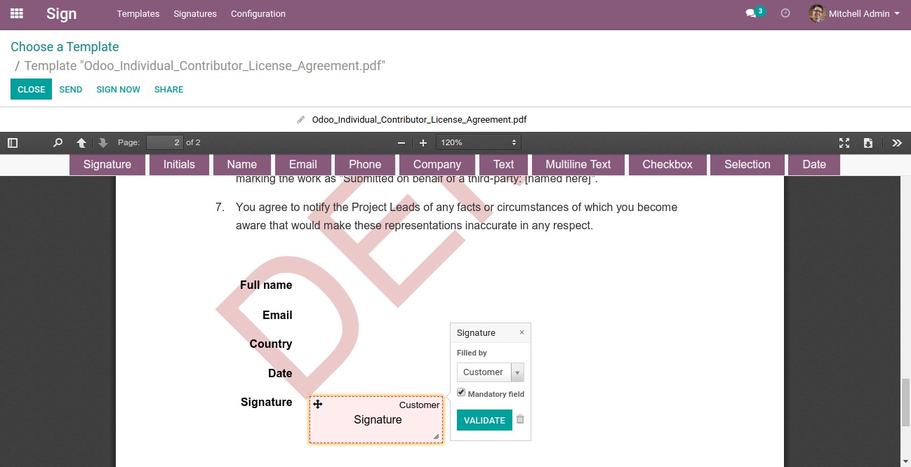 Digital Signature In Odoo